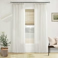 Pinch Pleated Linen Curtains 96 Inches Long for Living Room 2 Panel Set ...