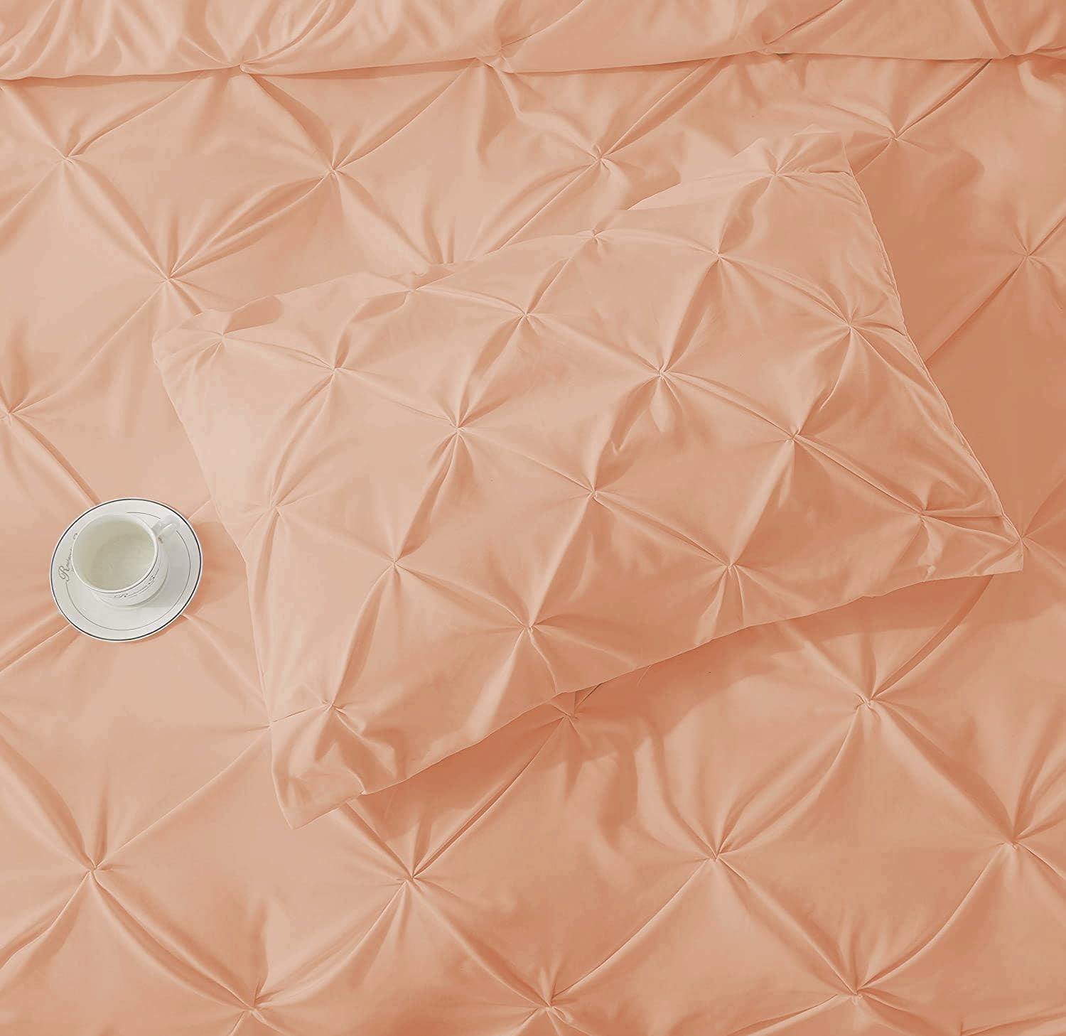 Pinch Pleated Pillow Shams - Super Soft 100% Egyptian Cotton 1000 ...