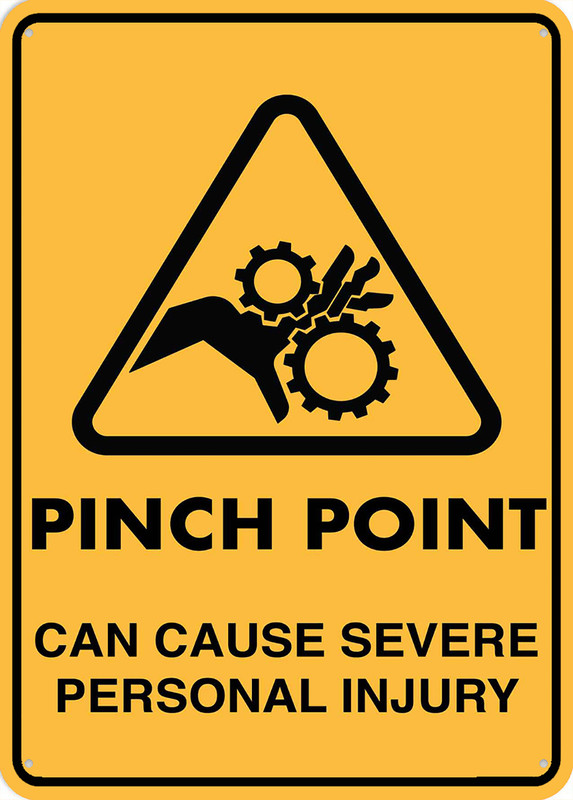 Pinch Point Can Cause Severe Personal Injury Sign Outdoor, Uv Printed ...