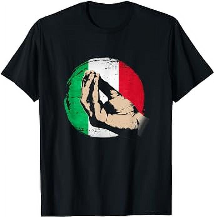 Pinched Finger Humor Italy Flag Funny Italian Hand Gesture T-Shirt ...