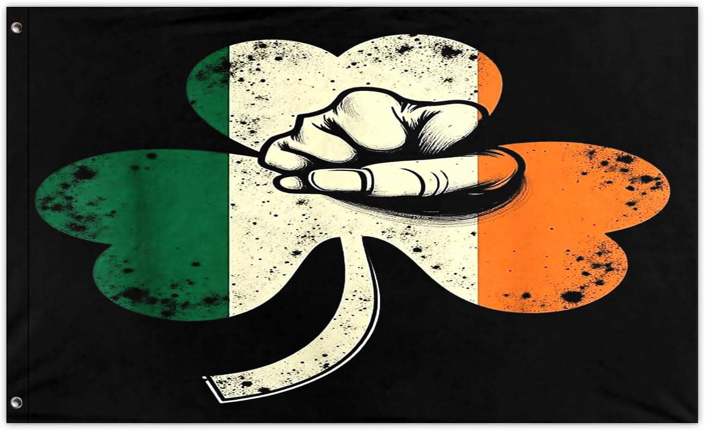 Pinched Hand Clover St. Patrick's Day Men Women 2x3 Ft Double-layer ...