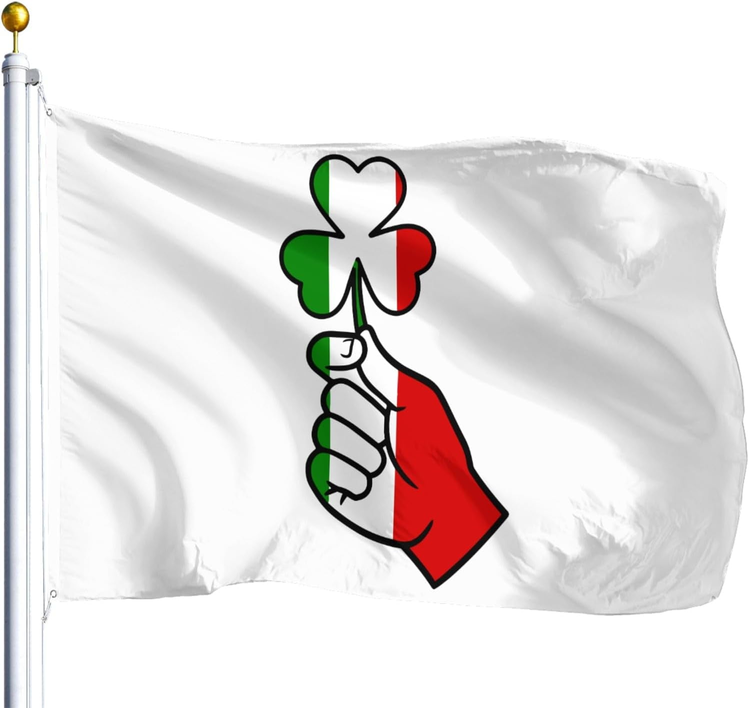 Pinched Hand Clover St. Patricks Day Flags 3x5 Outdoor Positive ...