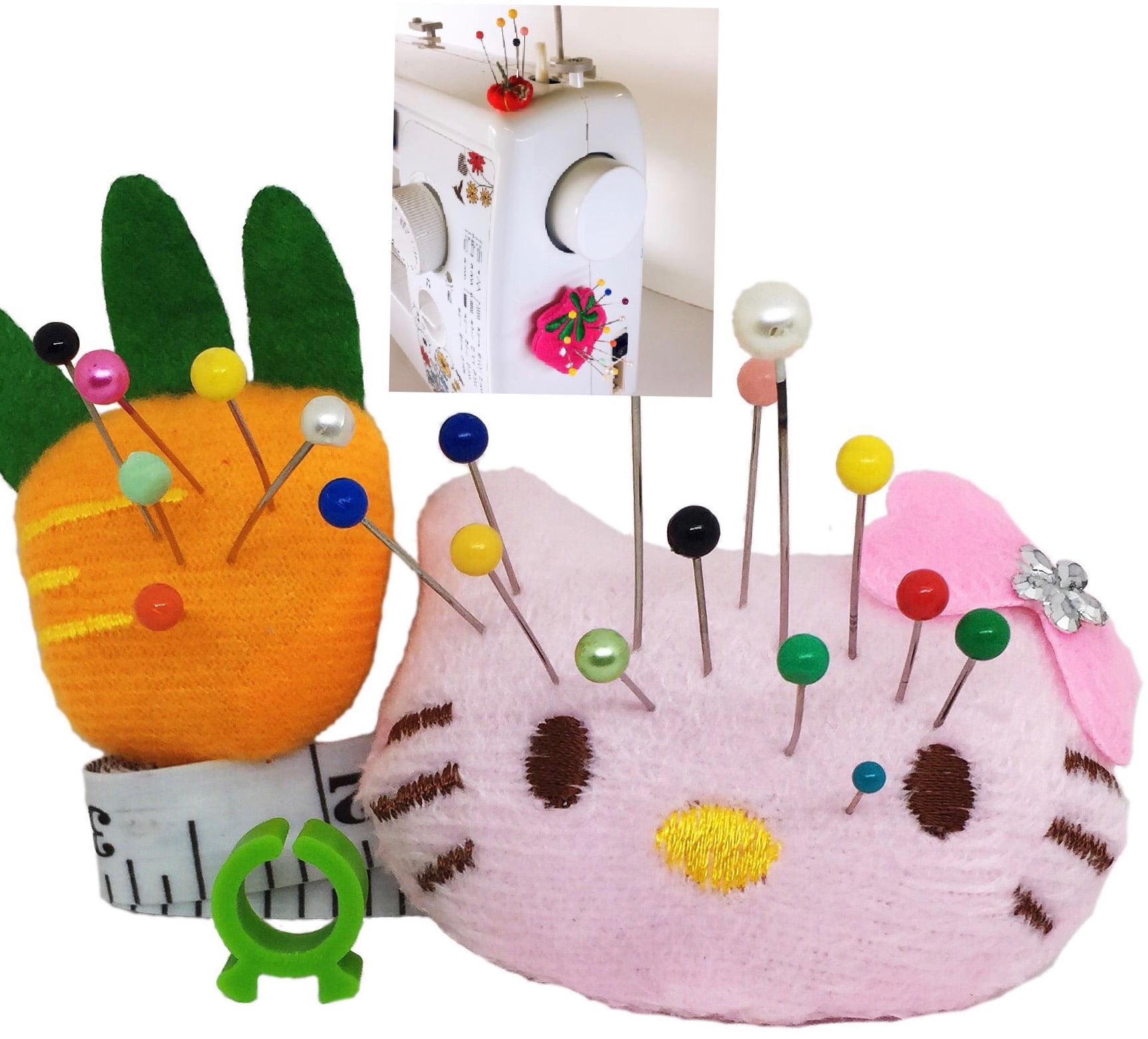 Pincushion for Sewing Machine Pin Holder 2 pcs Needle Storage Organizer ...