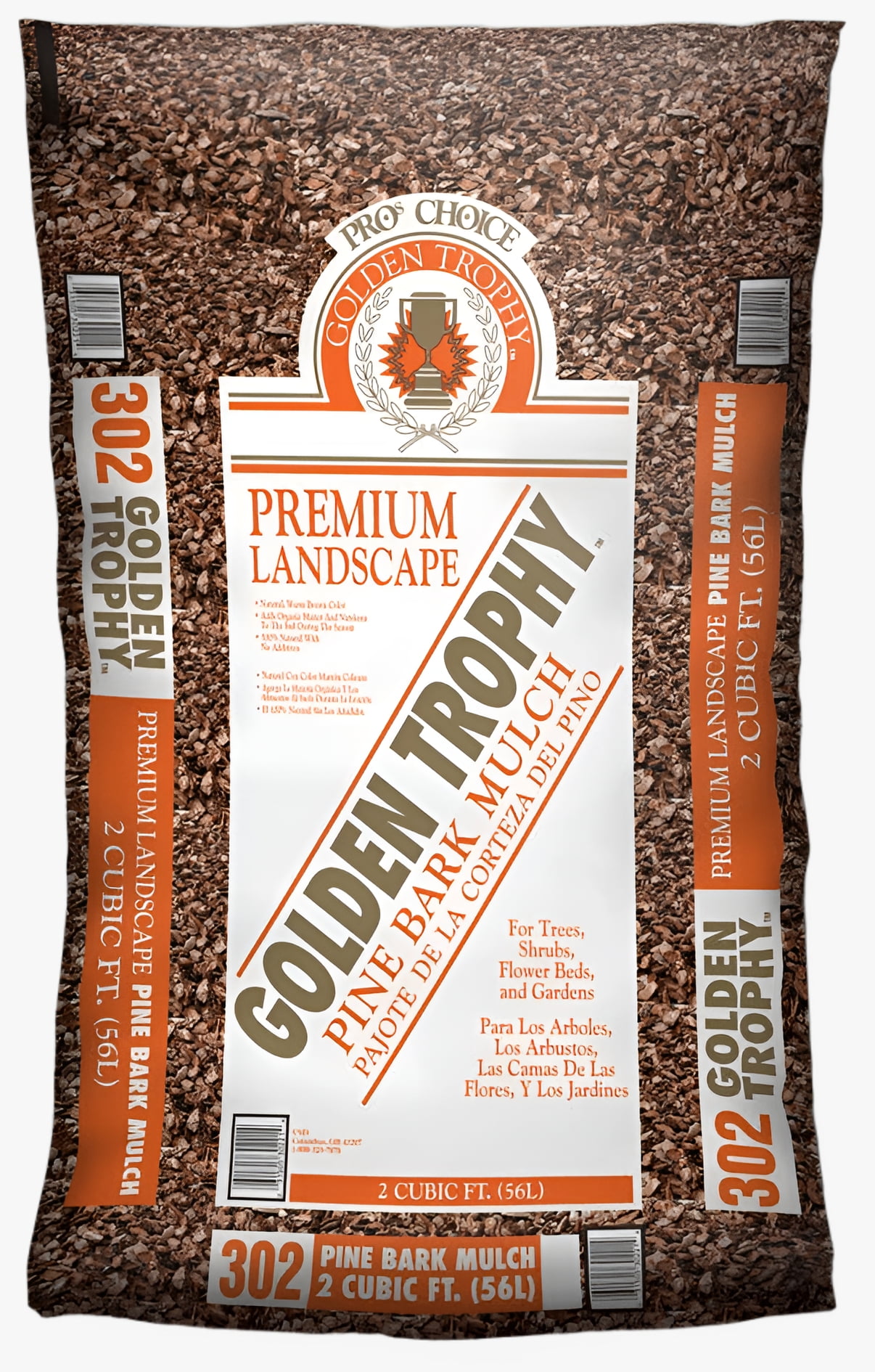 Pine Bark Mulch, Shredded, 2 Cu. ft. - Natural Rustic Color, Weed ...