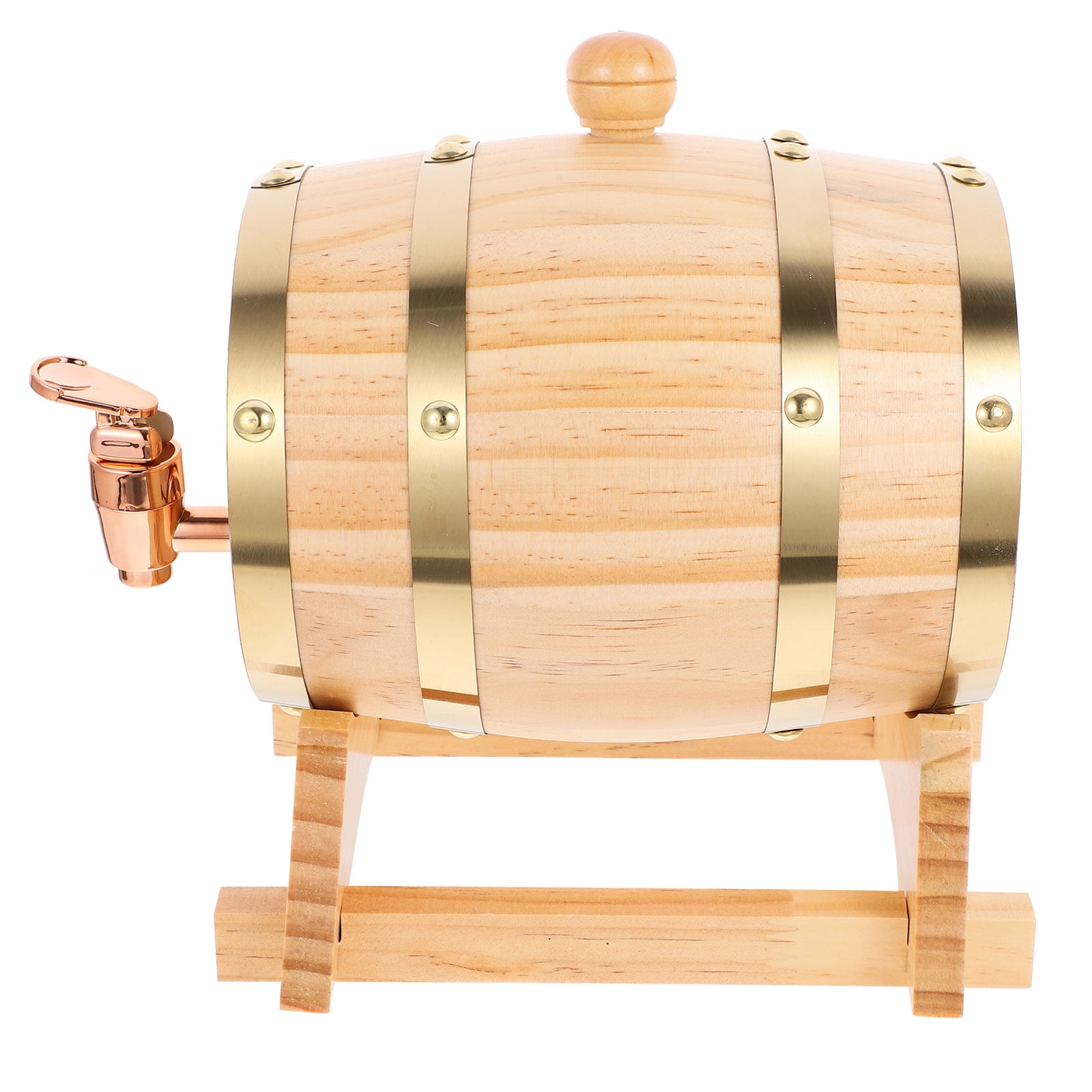 HOMEMAXS 1 Set Wooden Barrel for Beer Wine Aging and Storage 0.8 L ...