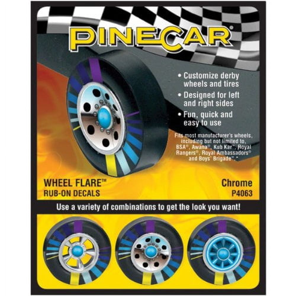 Woodland Scenics Pine Car Derby Wheel Flare Dry Transfer Decalchrome ...
