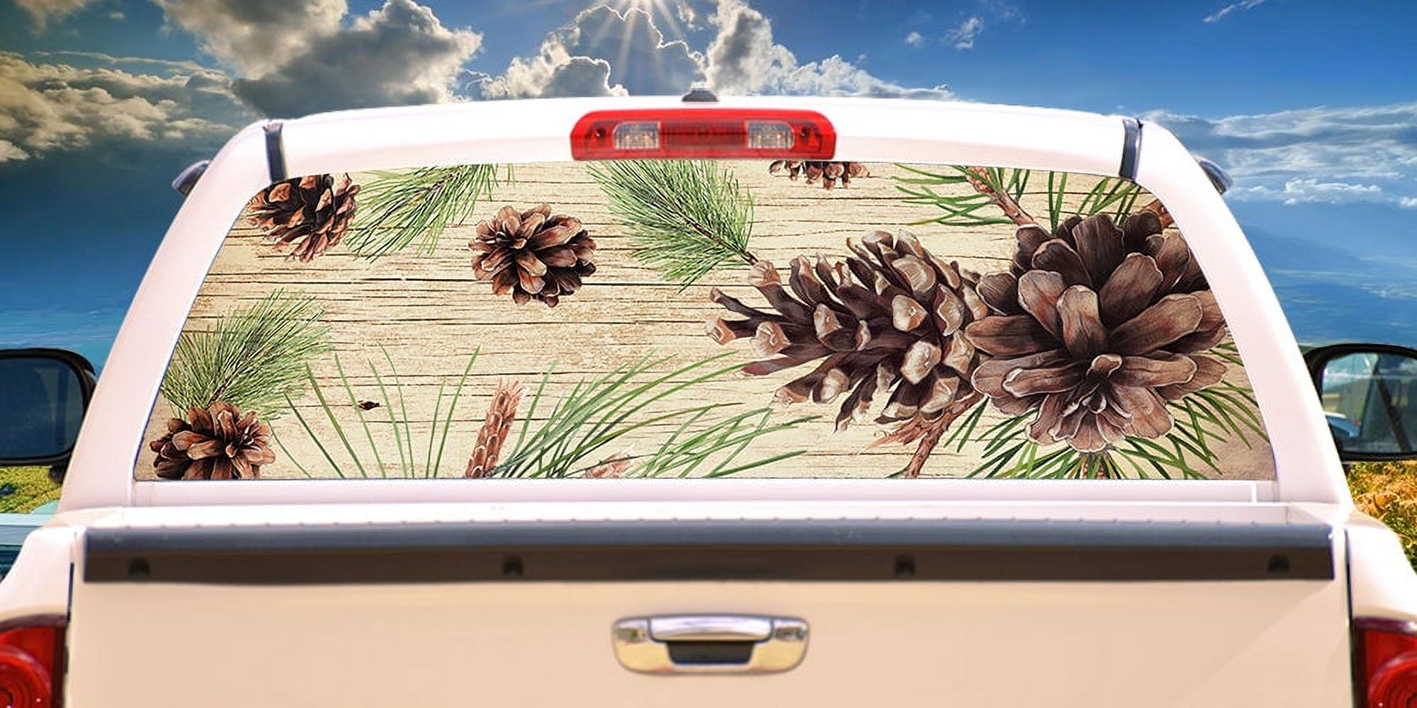 Pine Collage Rear Window Graphic | HD Truck & Car Back Window Graphic ...