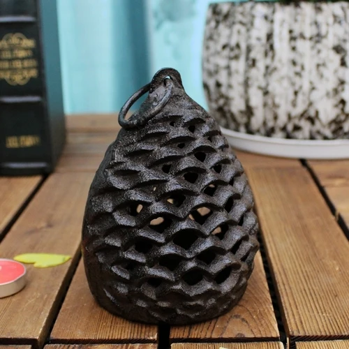 Pine Cone Candle Holder Wrought Iron Hanging Lamp Retro Aroma Diffuser ...