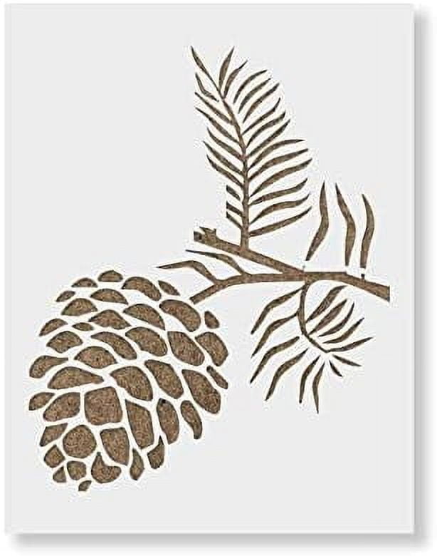Pine Cone Stencil - Tree Cone Design, Art, Stencils - Walmart.com