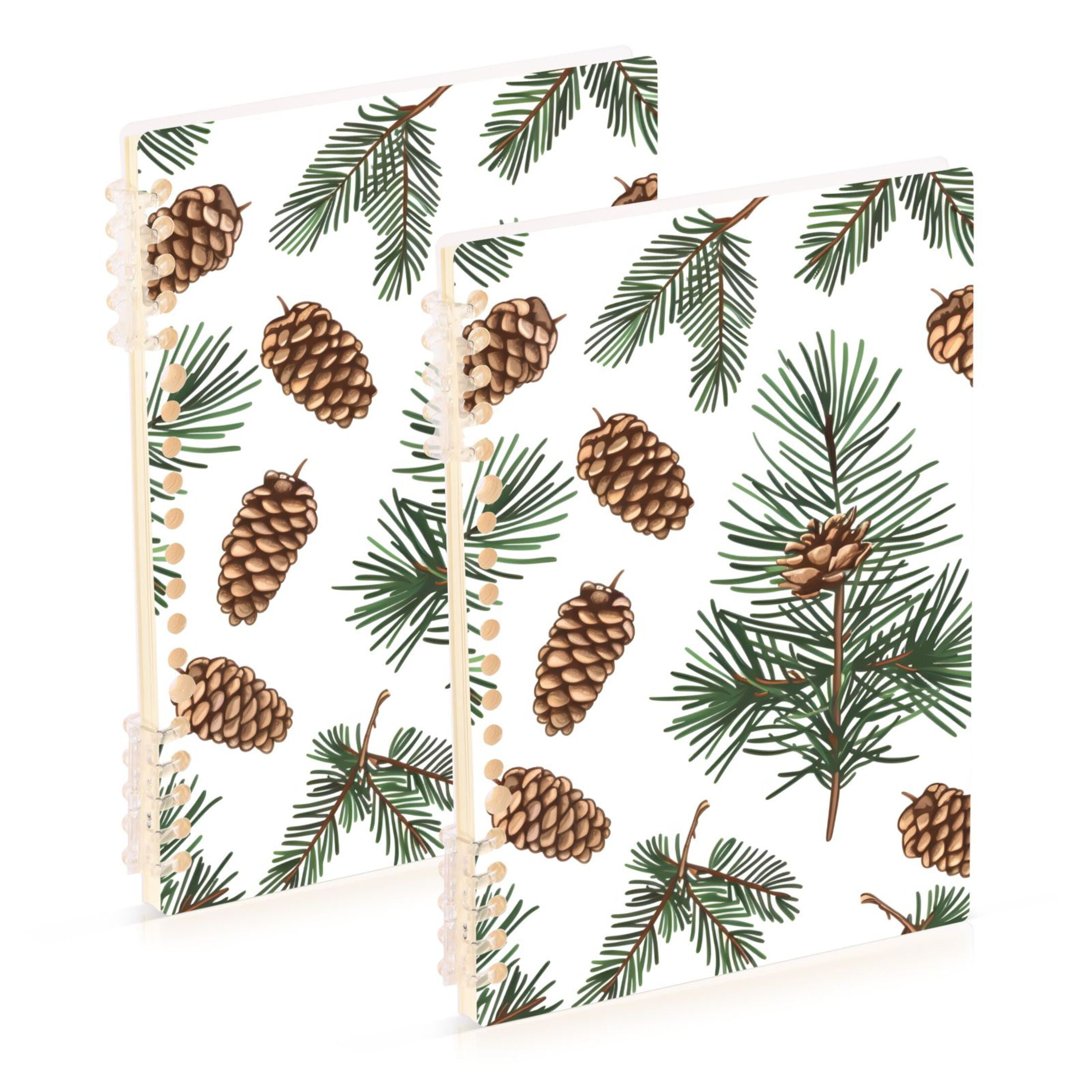 Pine Cone Trees Ring Binder Notebook Journey Note Diary College Ruled ...