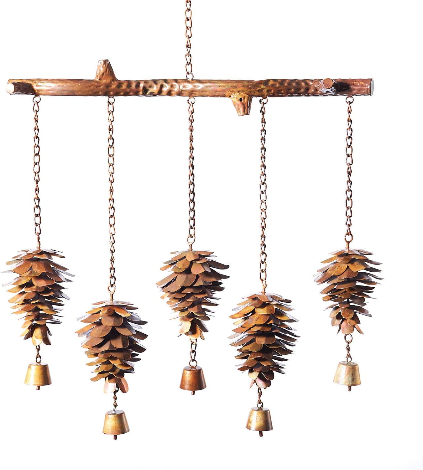 Pine Cone Wind Chimes, Flamed Copper Colored - Walmart.com