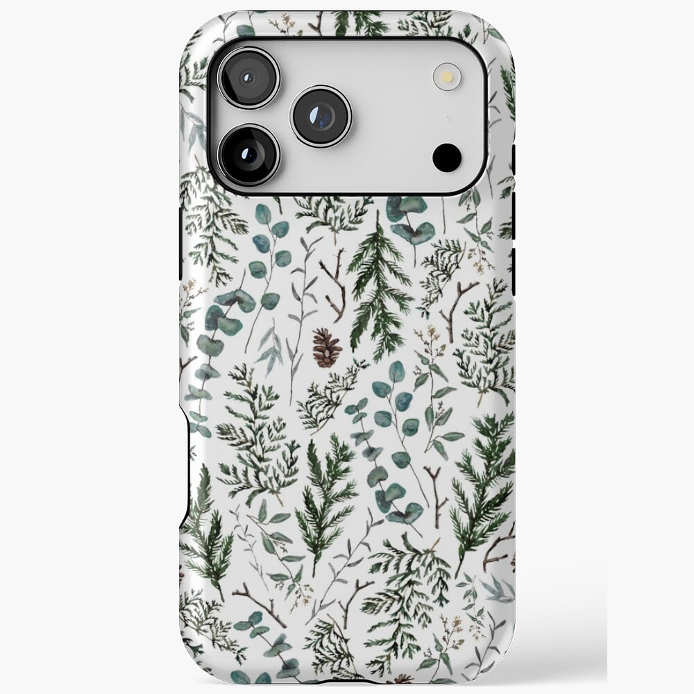 Pine Eucalyptus Greenery Nature Leaf Case for iPhone 11 12 13 14 15 16 ...