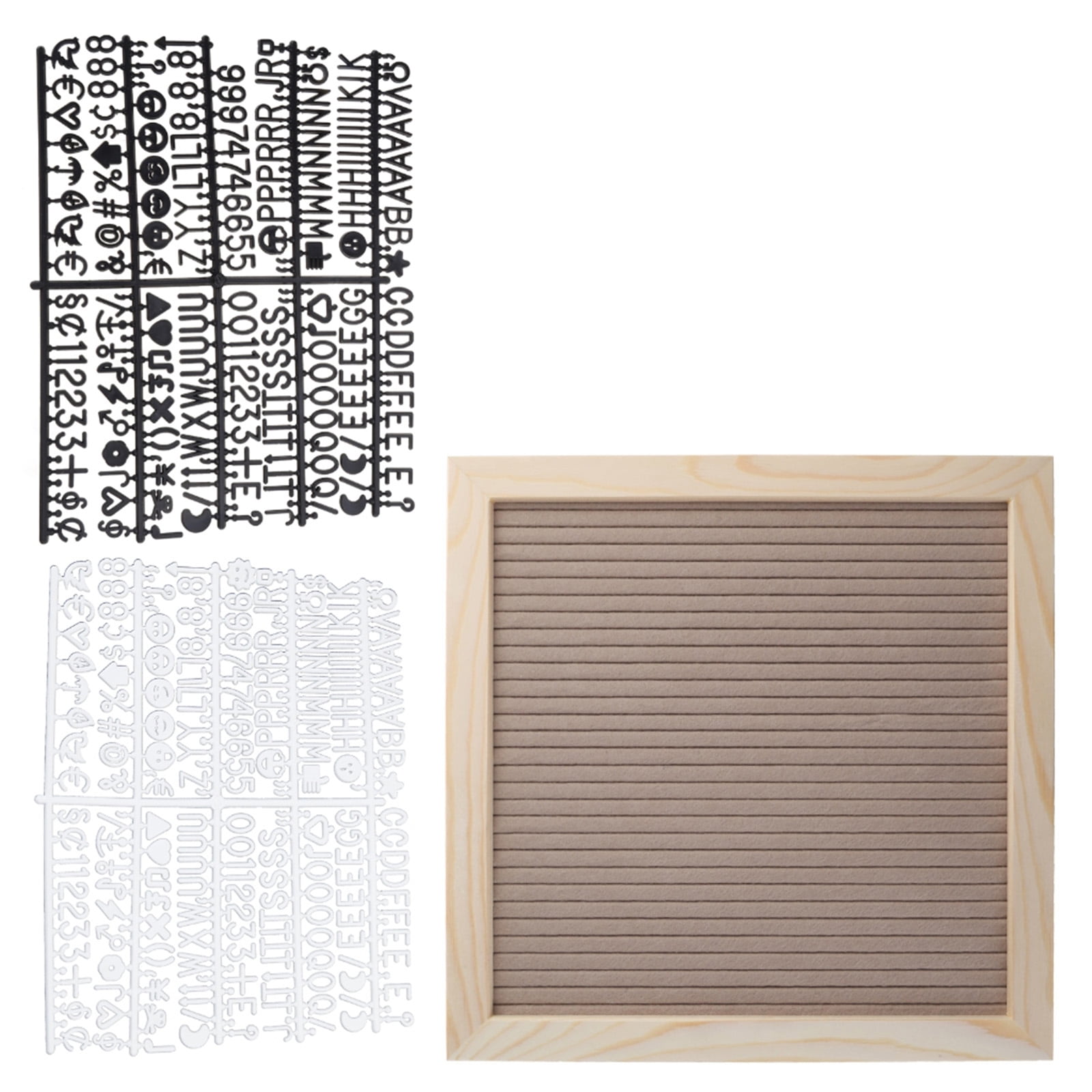 Pine Frame Felt Letter Board 10x10inch Precuts Letter, Script Cursive ...