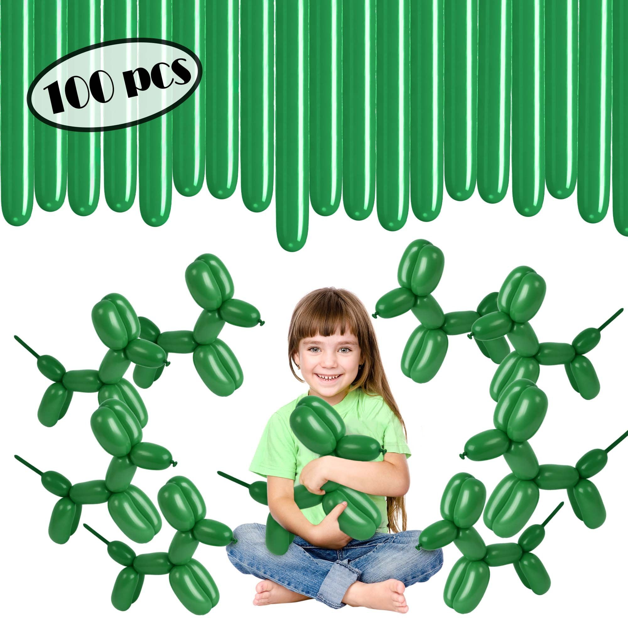 Pine Green Twisting Balloons - Long Balloons - 100 Pack - Walmart.com