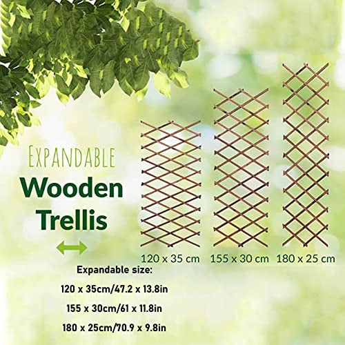 Pine Lattice Wall Planter Extensible Pine Fence Plant Support ...