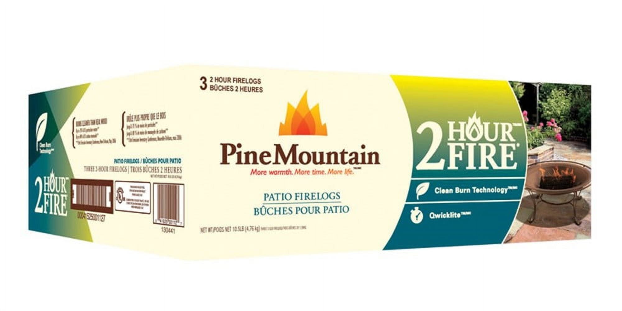 Pine Mountain Firelog Patio 2 Hr. 3/Pack - Walmart.com