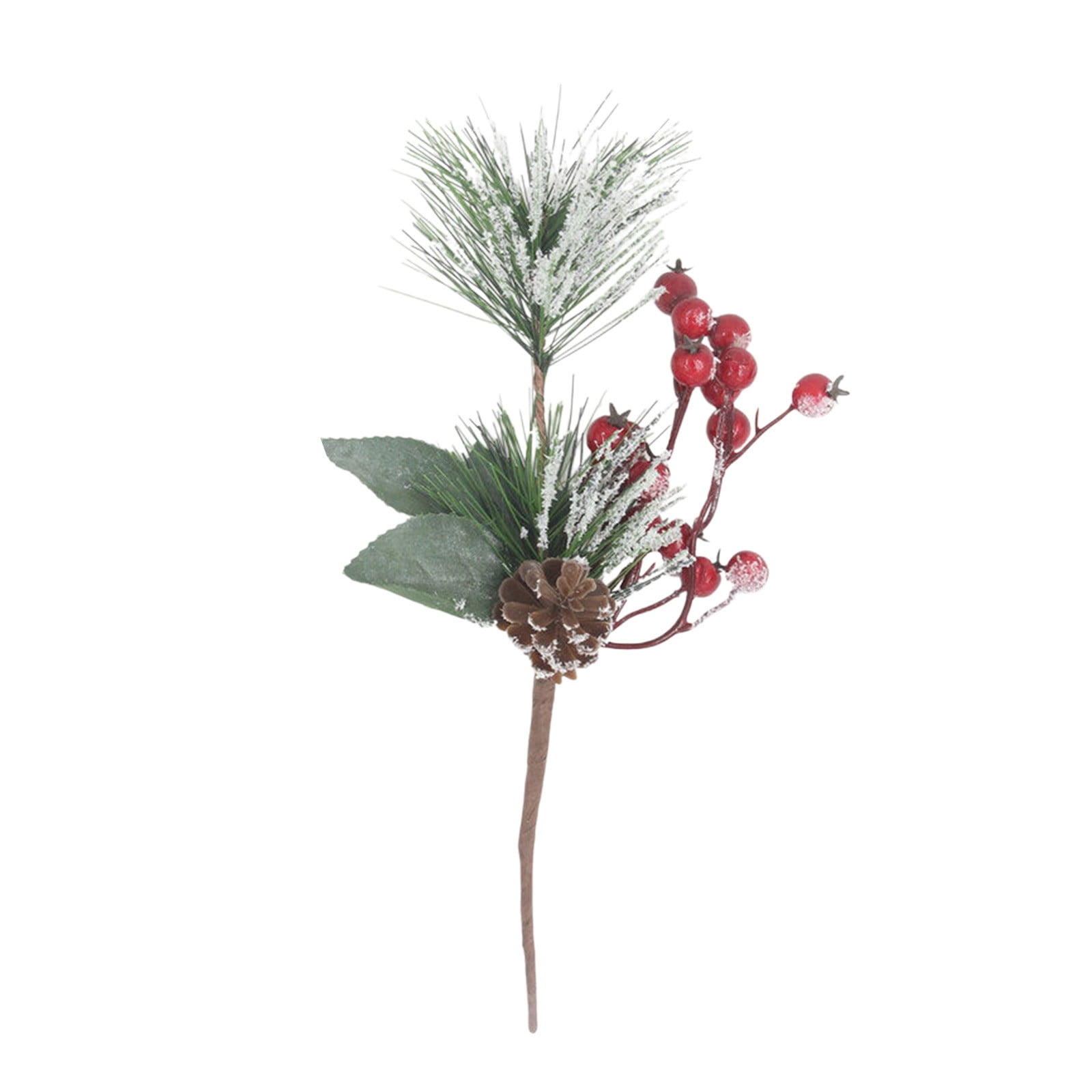 Pine Needle Christmas Cuttings White Frosted Decor for DIY Holiday ...