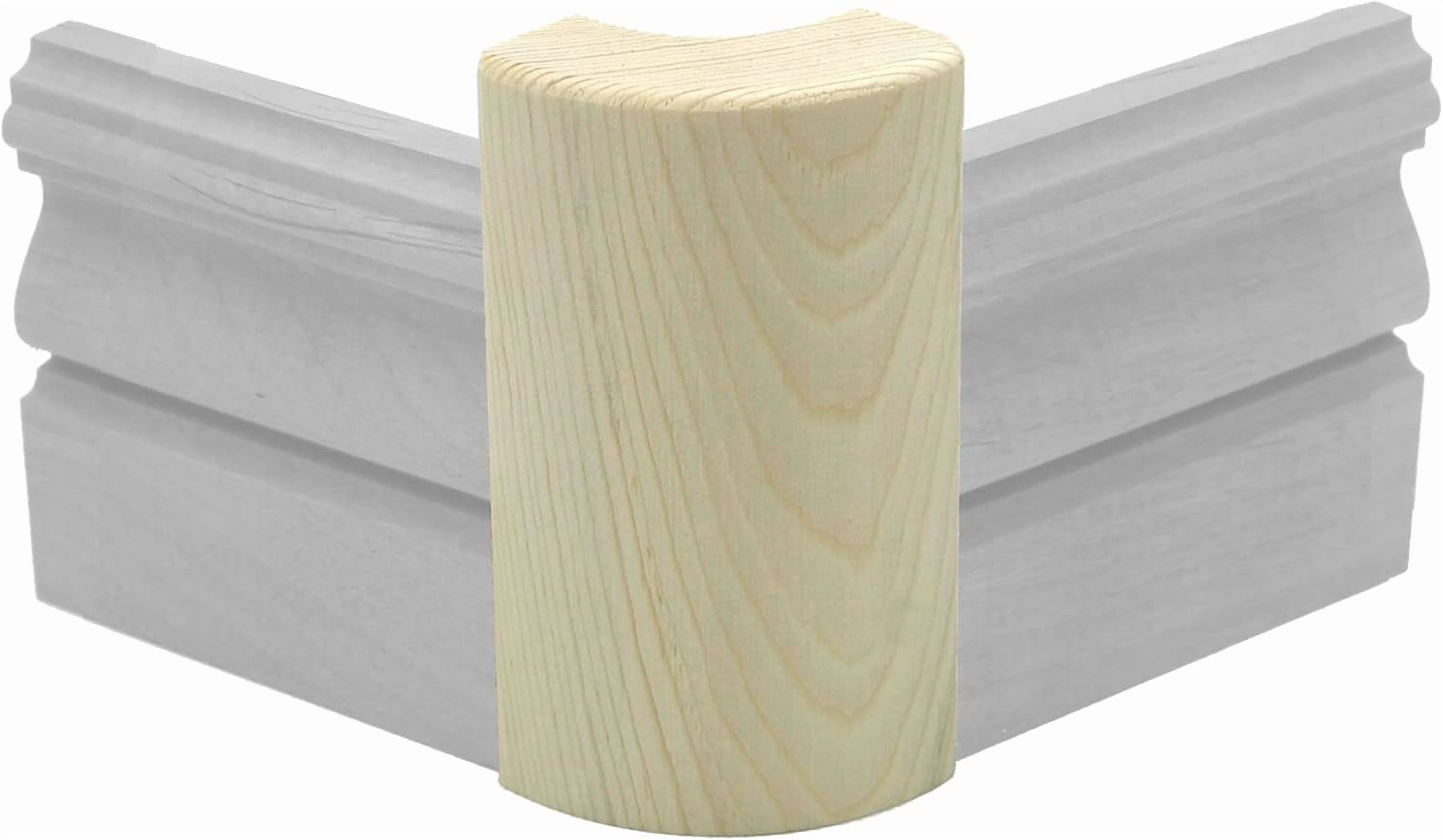 Pine Outside Radius Corner Base Block Bullnose, 3/4" x 2 1/4" x 4 ...