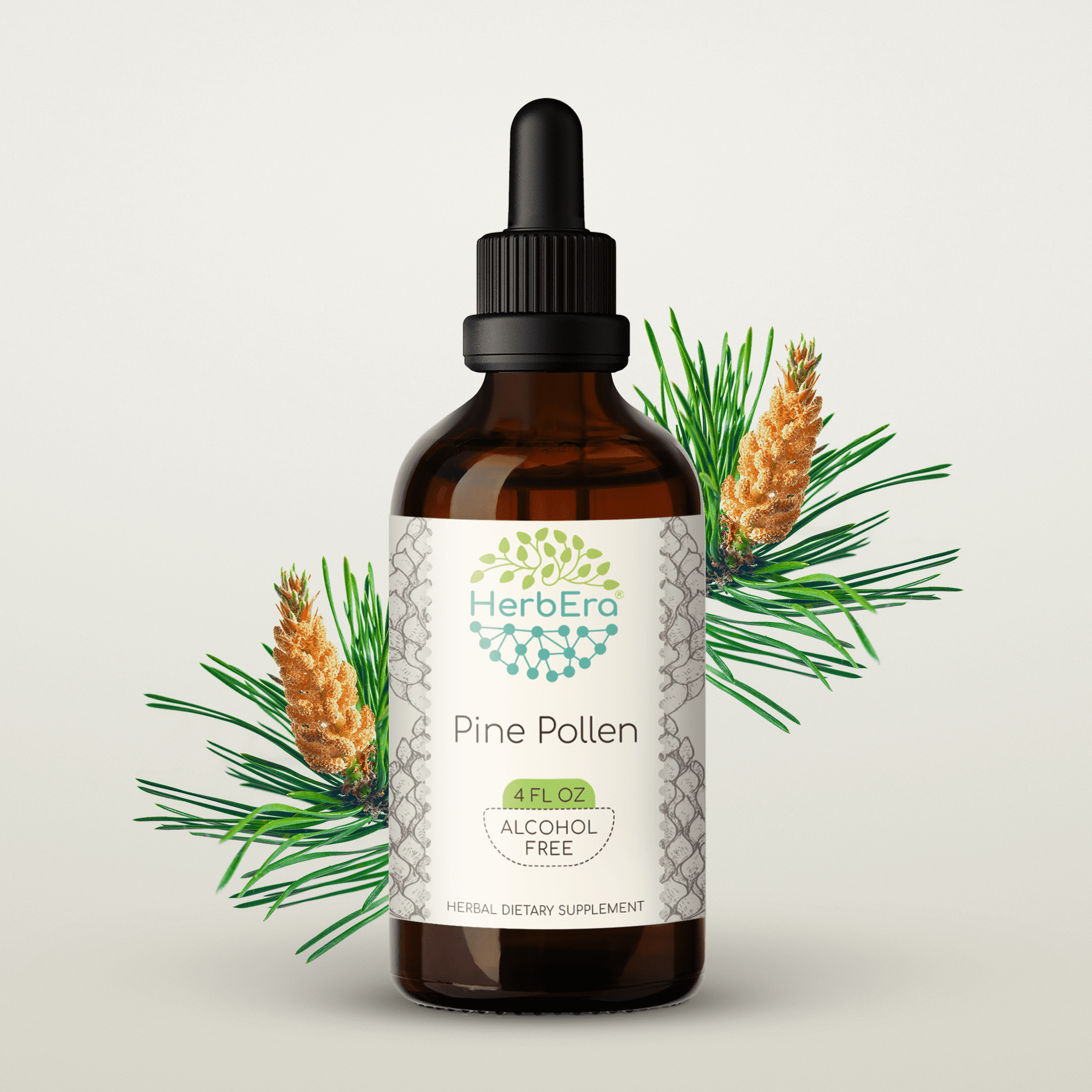 Pine Pollen Alcohol-FREE Herbal Extract Tincture, Super-Concentrated ...