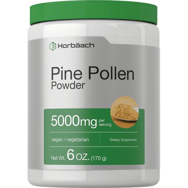 Horbaach's Organic Wild Pine Pollen Powder | 6 oz Superfood Supplement ...