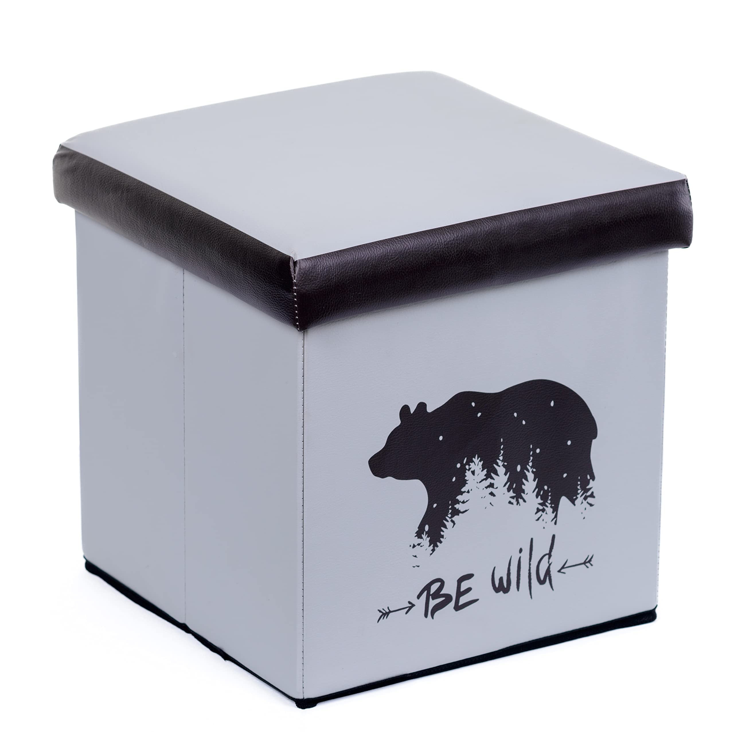 Pine Ridge Collapsible Storage Ottoman Be Wild - Foot Rest Stool ...