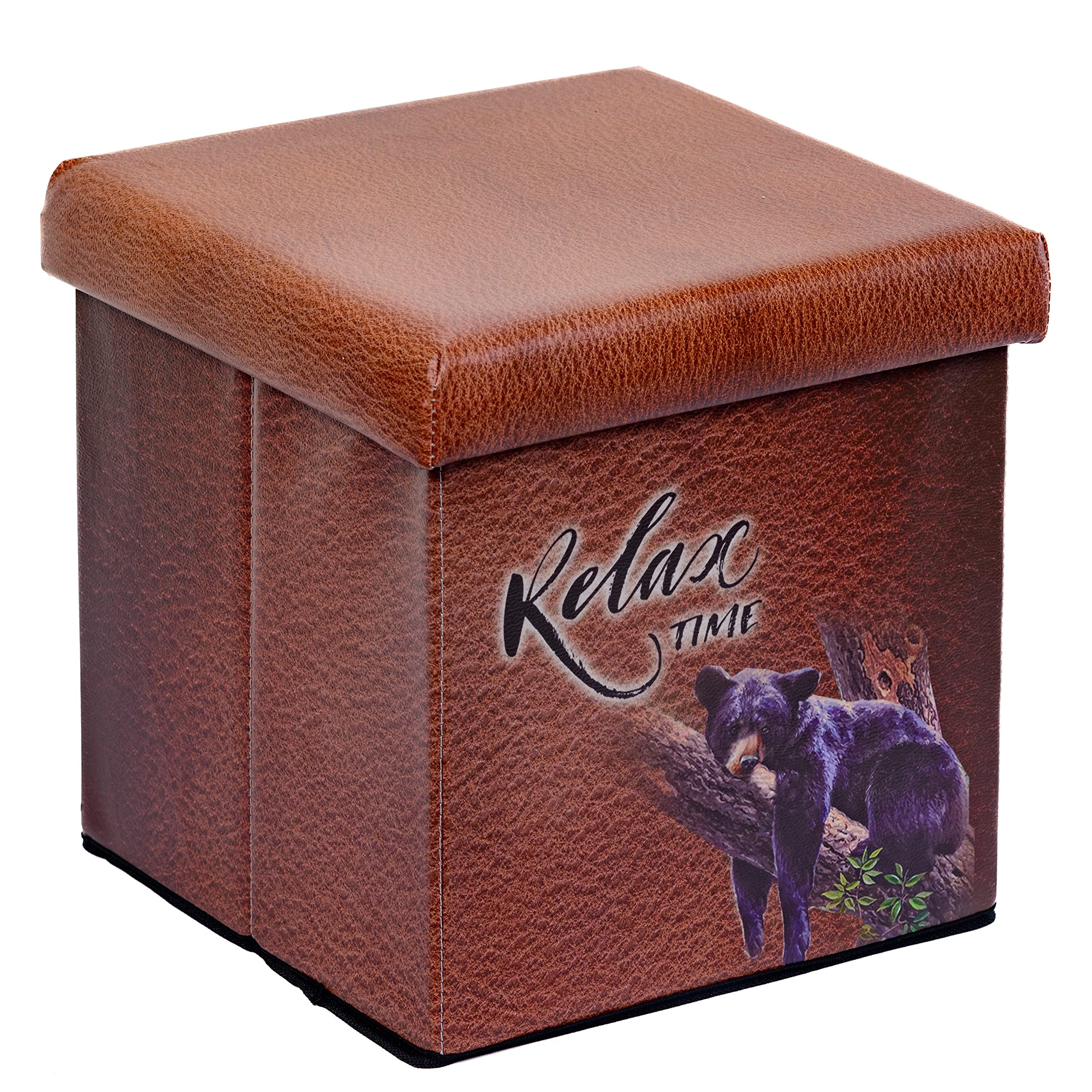 Pine Ridge Collapsible Storage Ottoman Relax Time - Foot Rest Stool ...