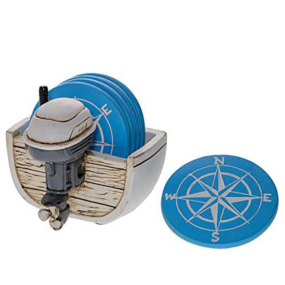 Pine Ridge Outboard Boat Motor Drink Coaster Set - Nautical Star ...