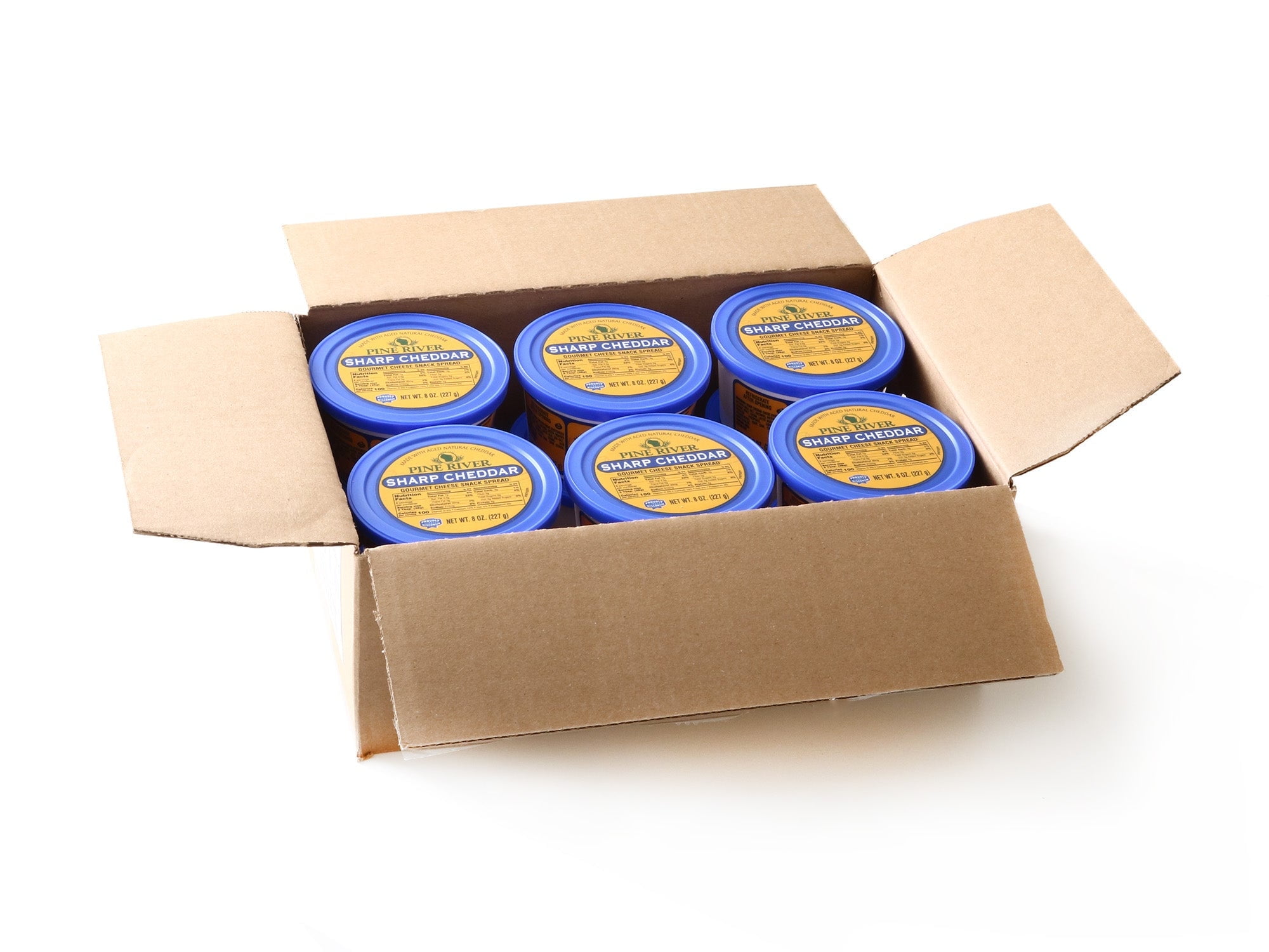 Pine River, Gourmet Cheese Spread, Shelf Stable 12/8oz, Sharp Cheddar ...