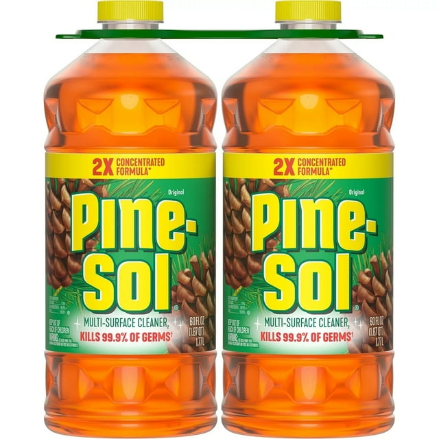 Pine-Sol 2X Concentrated Cleaner, Pine Scent, 60 Fl Oz, Pack of 2, Wood ...