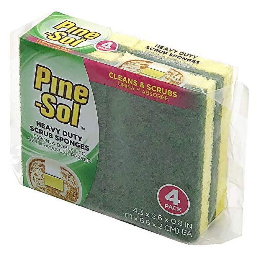 Pine-Sol Heavy Duty Scrub Sponges for Cleaning, 4 Ct - Walmart.com