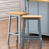 Pine Solid Wood Bar Stools with High Weight Capacity / Suitable for ...