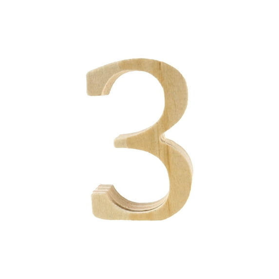 Pine Standing Wood Number 3, 2-Inch, 3-Count - Walmart.com