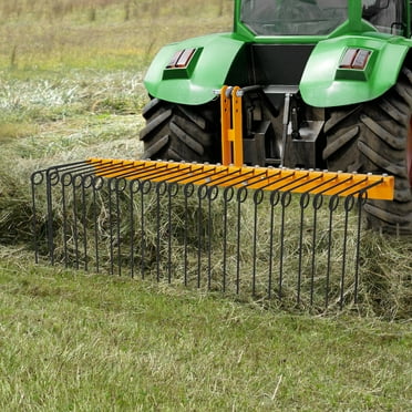 5FT Landscape Rake for Tractor,3-Point Lawn Dethatcher Attachments with ...