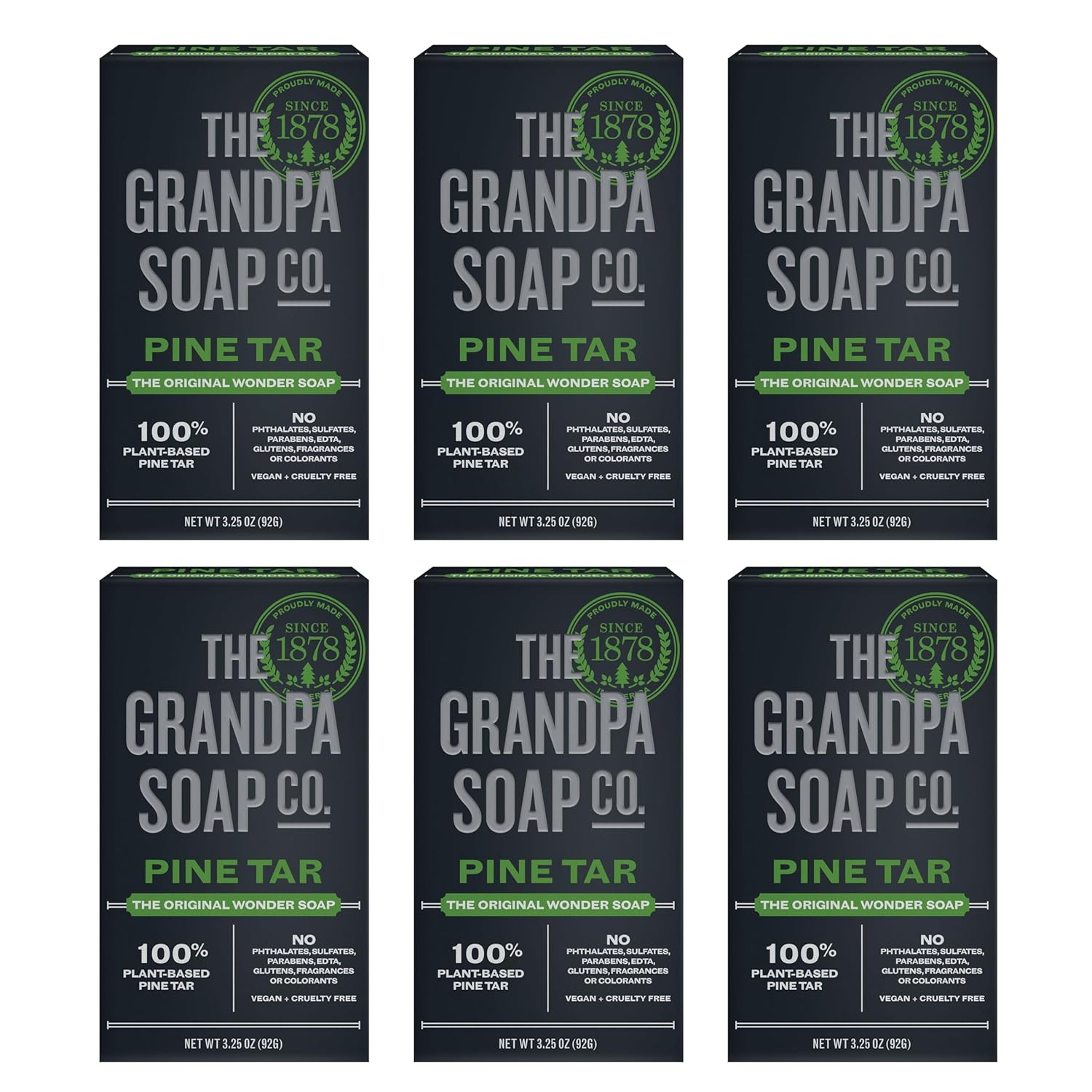 Pine Tar Bar for Men- Made With Pine Tar Oil, 3 in 1 Cleanser ...