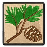 Pine Tree Branch with Pinecone Cone Winter Applique Multi-Color ...