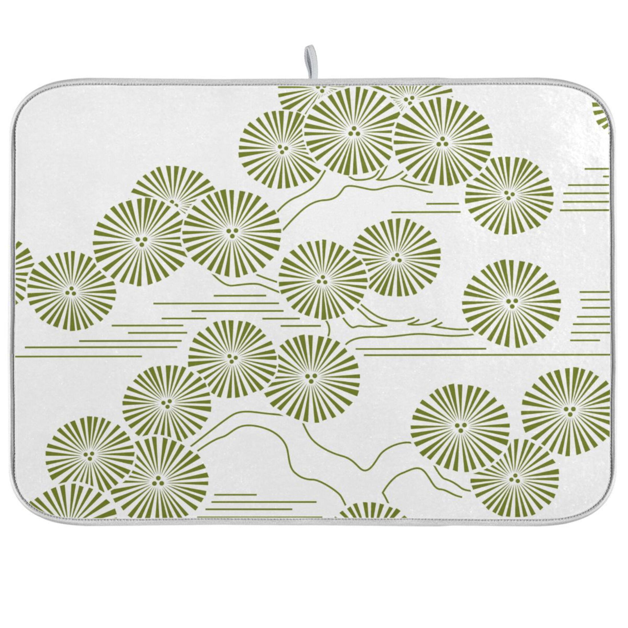 Pine Tree Dish Drying Mat Microfiber Kitchen Mats Large Counter ...