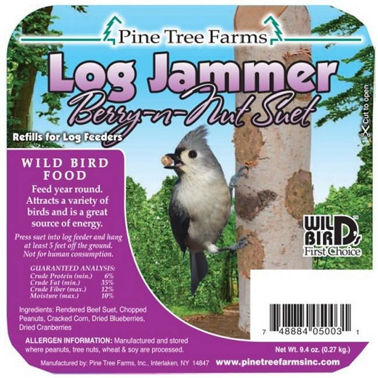 Pine Tree Farms 618012 5003 9.4 oz MP12 Log Jammer Fruit N Berry Suet ...