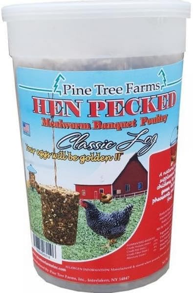 Pine Tree Farms Hen Pecked Mealworm Poultry Classic Log 28 oz - Walmart.com