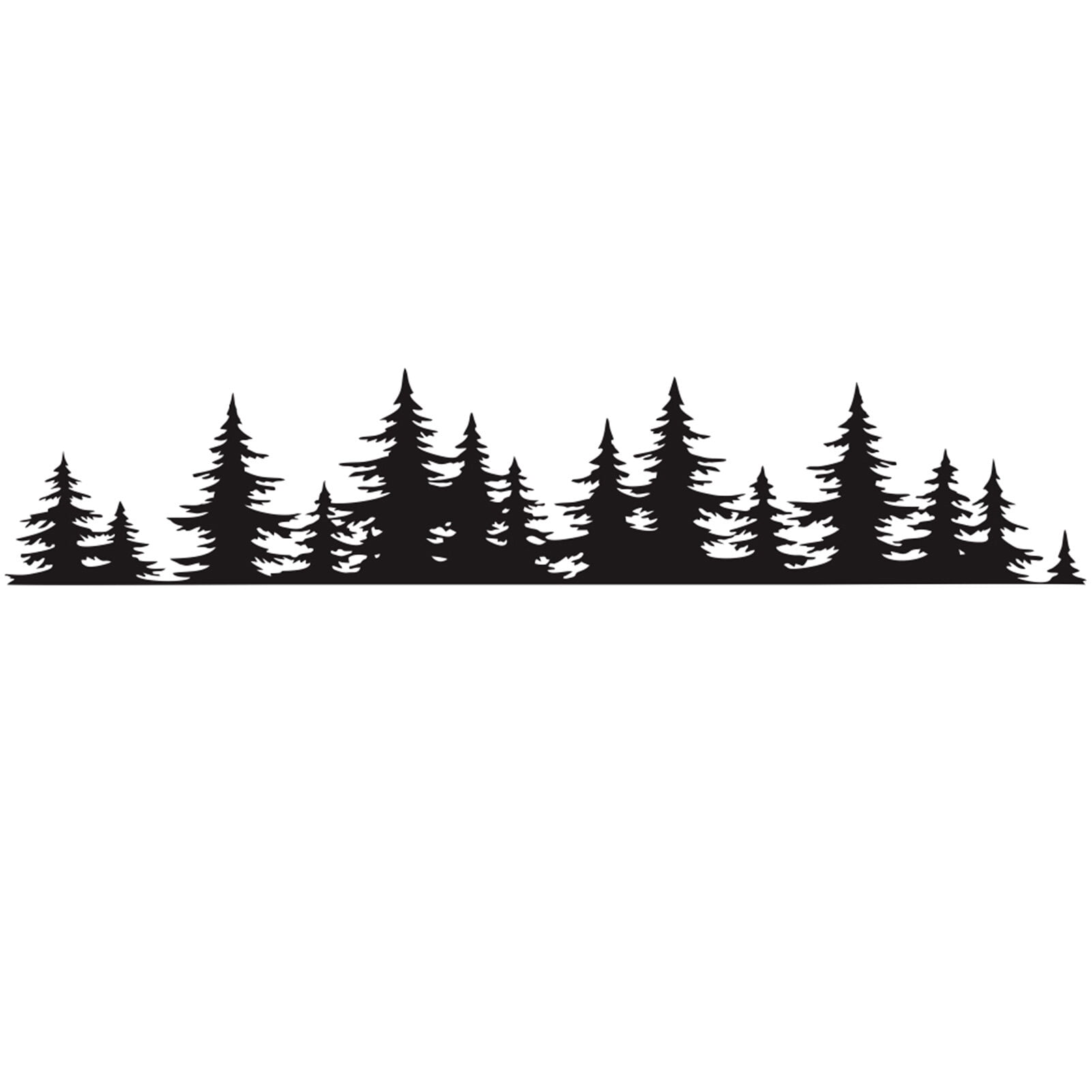 Pine Tree Forest Car Sticker Vinyl Decal Window Car Body Decor Sticker ...