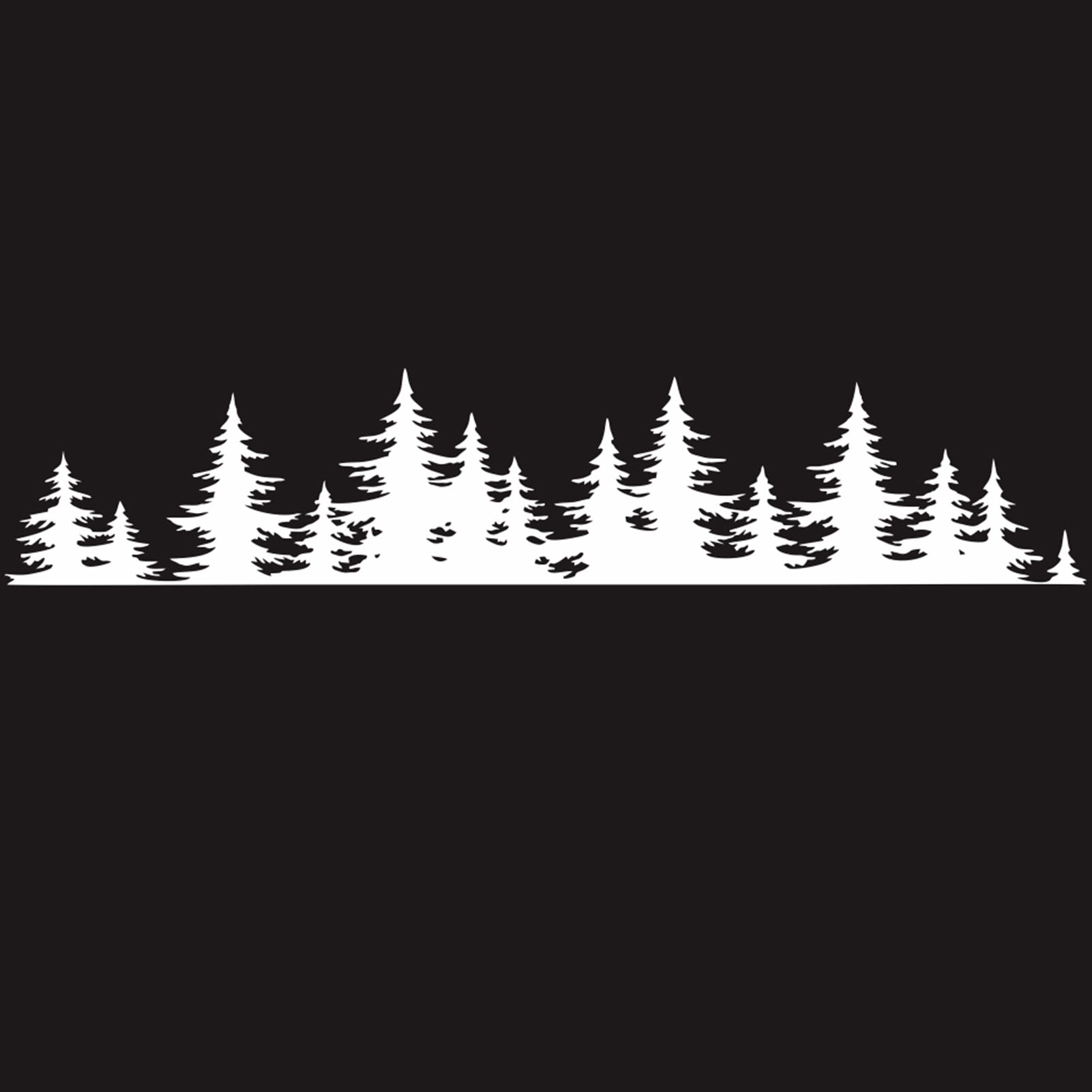 Pine Tree Forest Car Sticker Vinyl Decal Window Car Body Decor Sticker ...