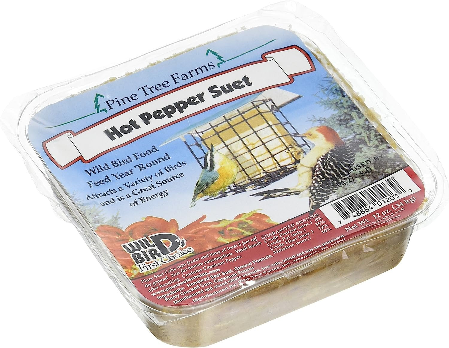 Pine Tree Hot Pepper Suet Cake 12oz - Walmart.com
