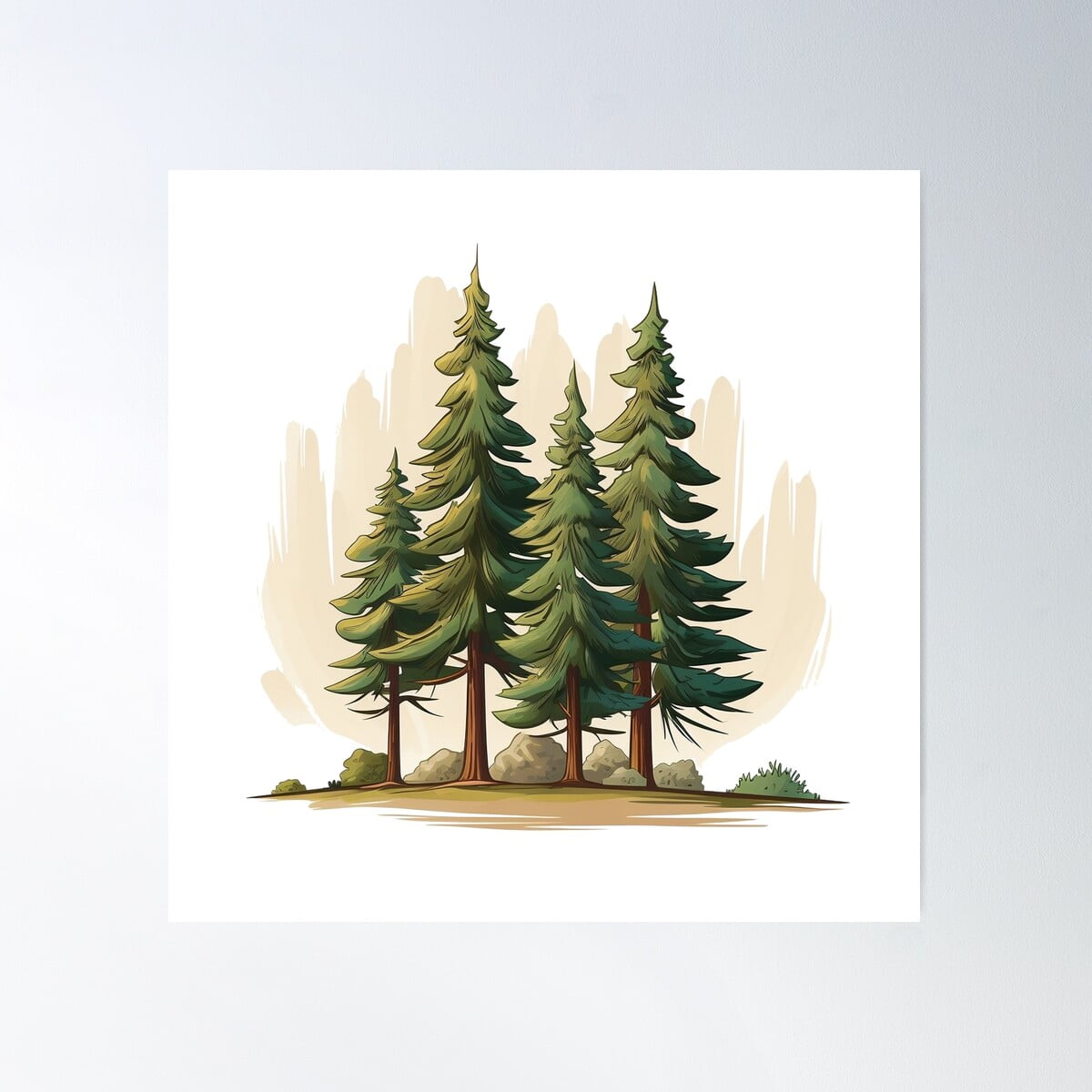 Pine Trees - Digital Art - Outdoor Sticker Series 1 | Wanderupnorthco ...