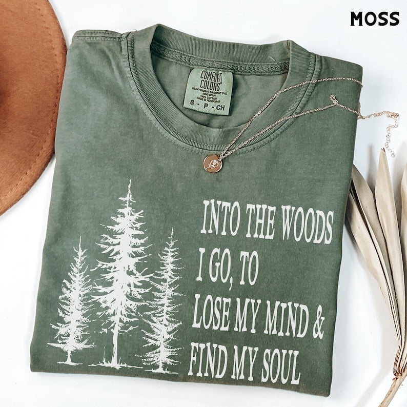 Pine Trees Shirt, Into The Woods Camping Hiking Adventure Awaits ...