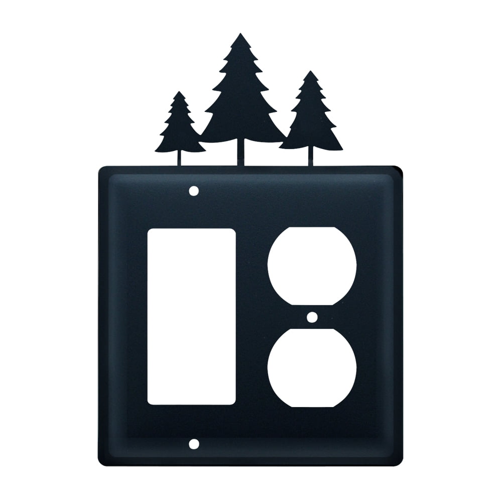 Village Wrought Iron EGO-20 Single GFI & Outlet - Pine Trees - Walmart ...