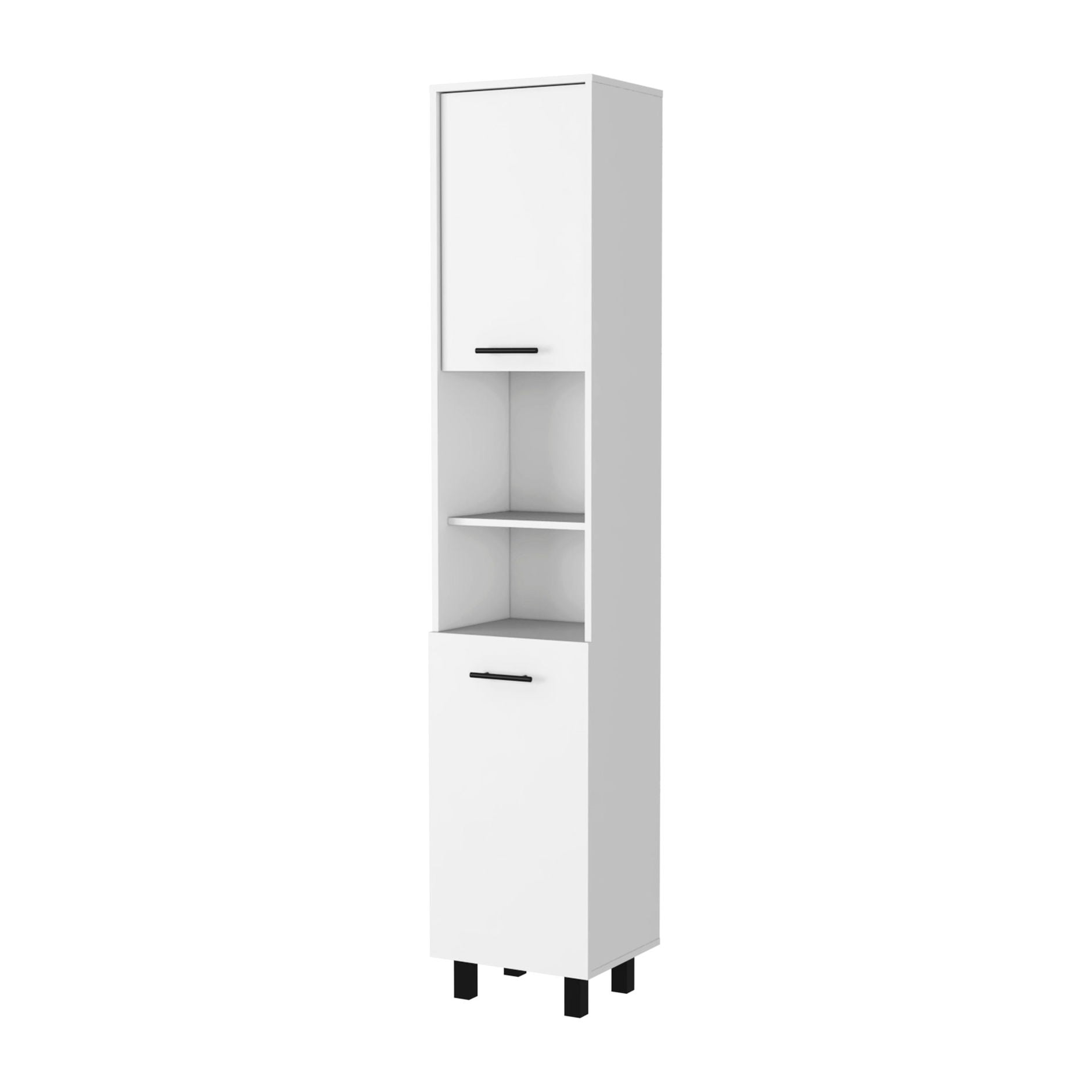 Pine Wood 2-Door Pantry with Chrome Handles - Enhance Kitchen Storage ...