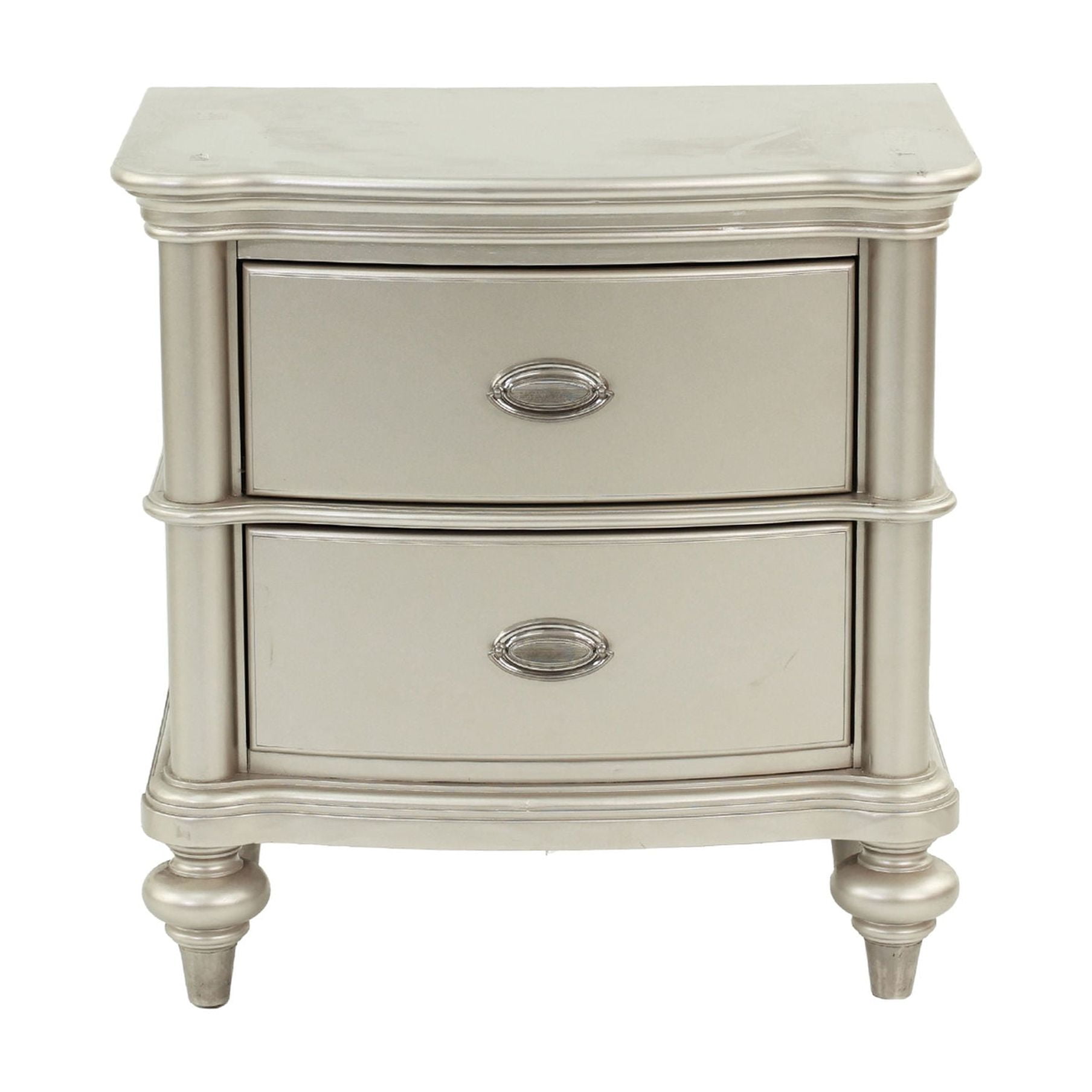 Pine Wood 2-Drawer Nightstand / Bedroom Comfort and Style / Satin ...