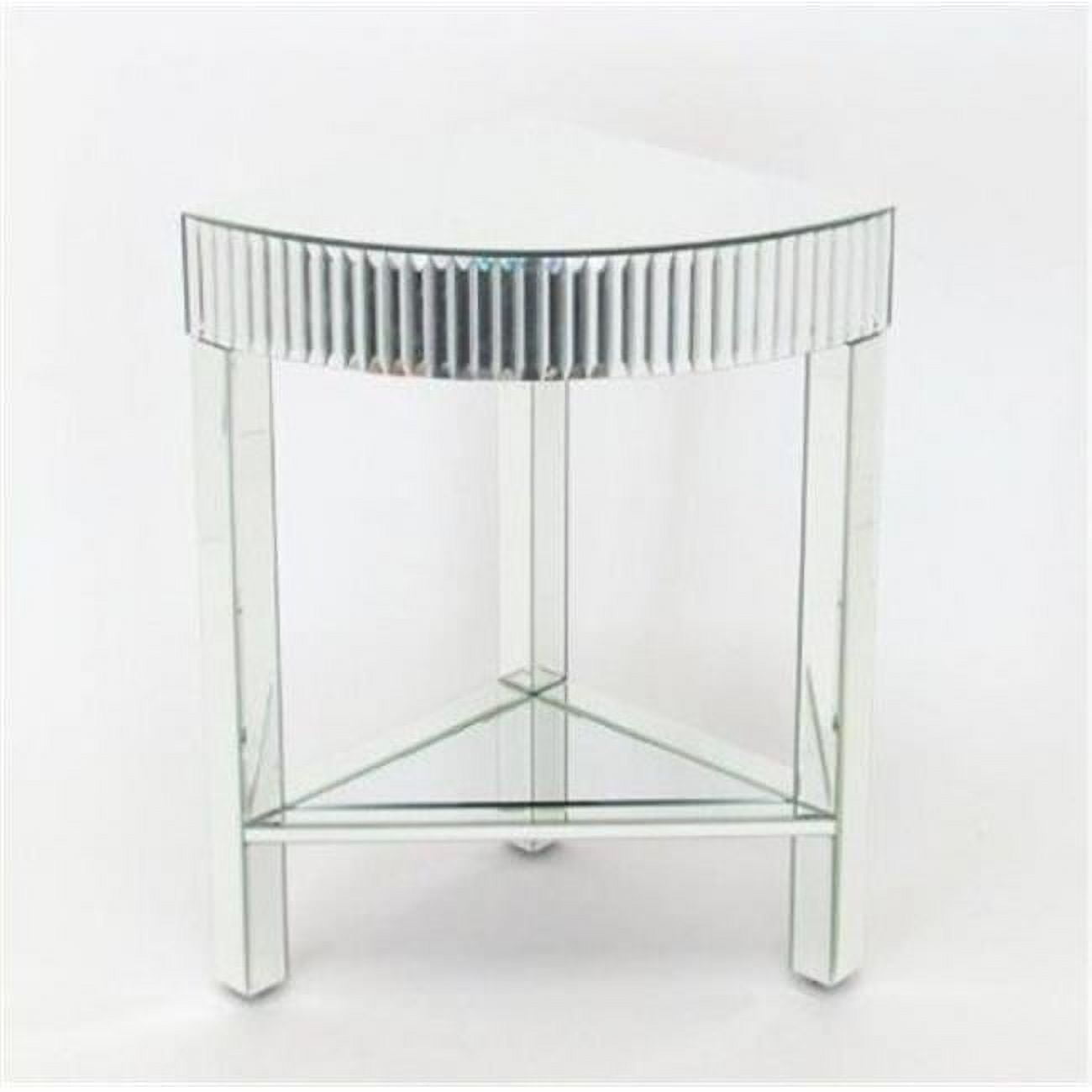 Pine Wood Beveled Mirror Corner Table - Mirror - Walmart.com