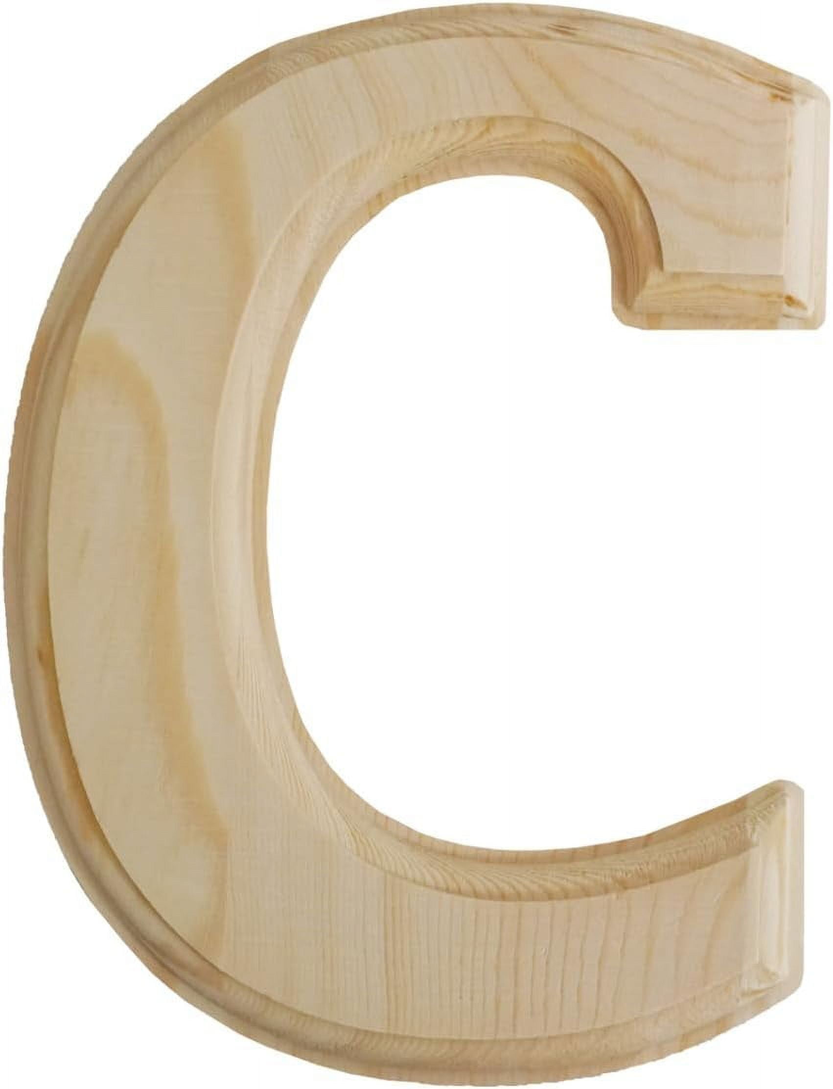 Pine Wood Beveled Wooden Letter C, Natural, 5-3/4-inch - Walmart.com