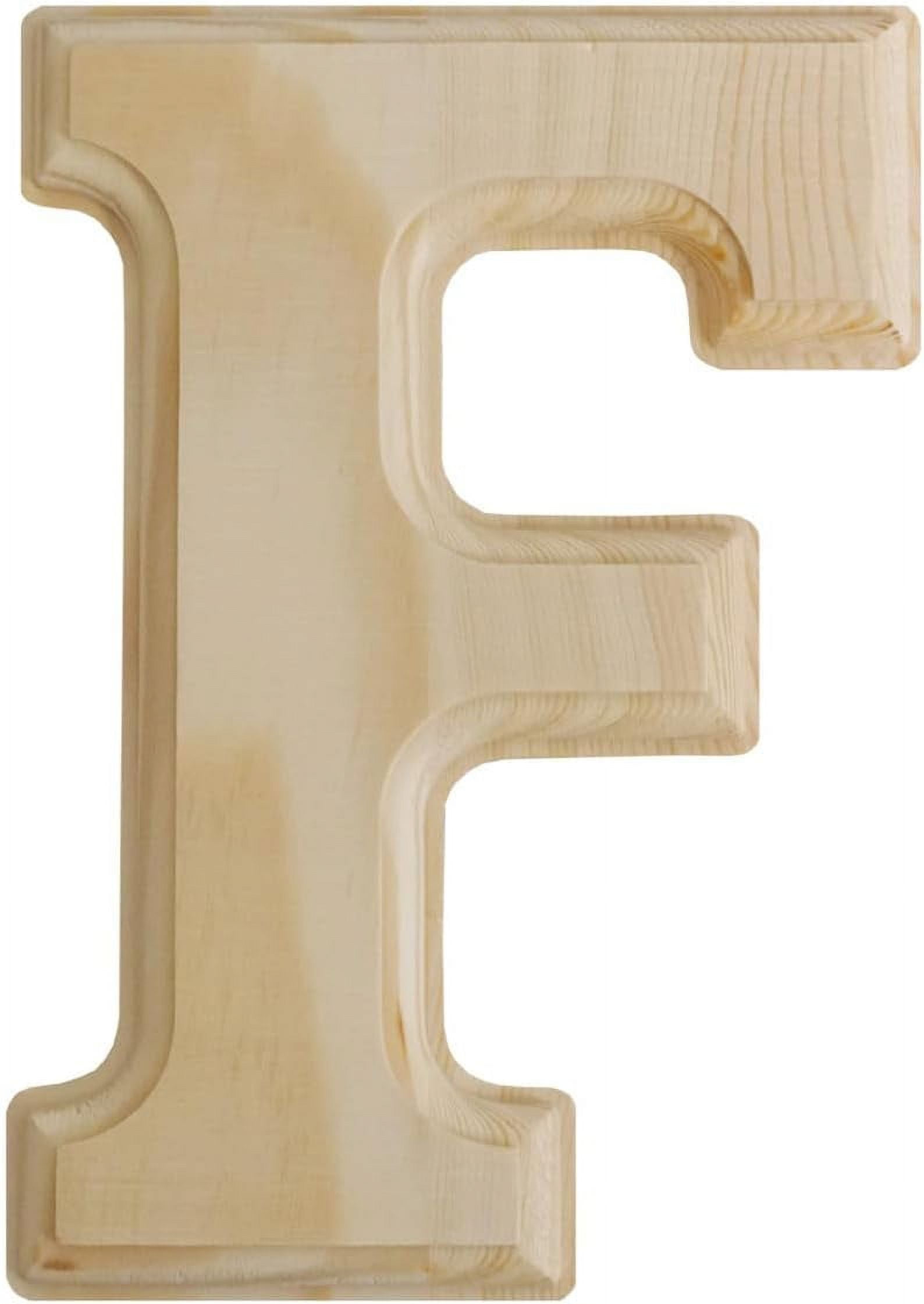 Pine Wood Beveled Wooden Letter F, Natural, 5-3/4-inch - Walmart.com