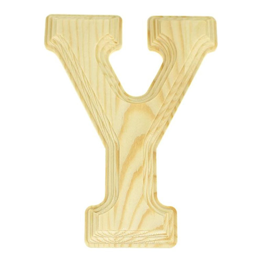 Pine Wood Beveled Wooden Letter Y, Natural, 5-13/16-Inch - Walmart.com